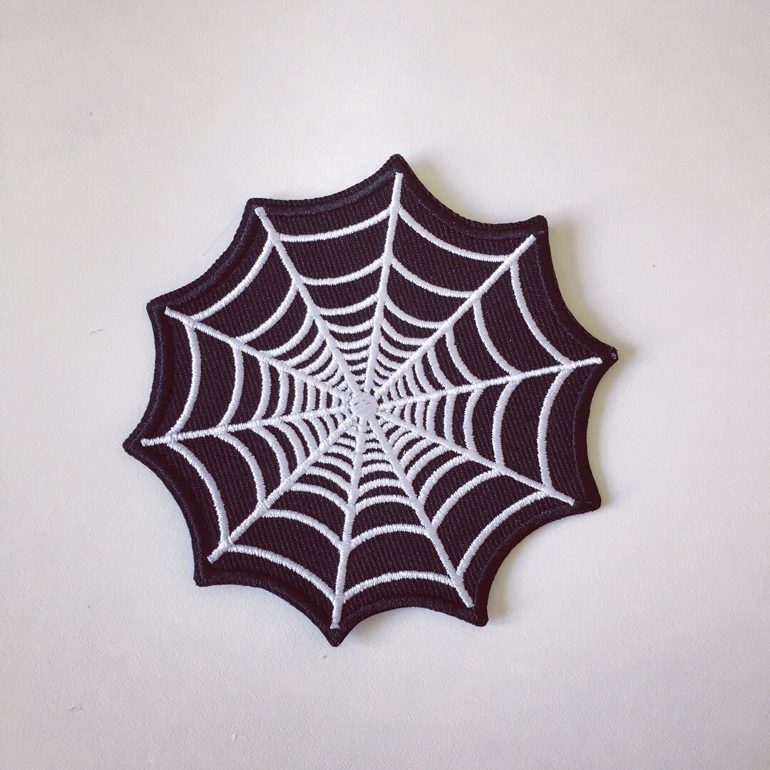 Spider Web Iron-on Patch, Halloween Spider Web Badge, Halloween Costume ...