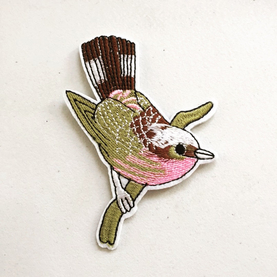 Tit Iron-on Patch, Bird Badge, Bird Patch, Forest Tit Birdie Badge, DIY ...
