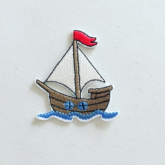 Viking Boat Iron-on Patch Nautical Badge Maritime Patch DIY - Etsy