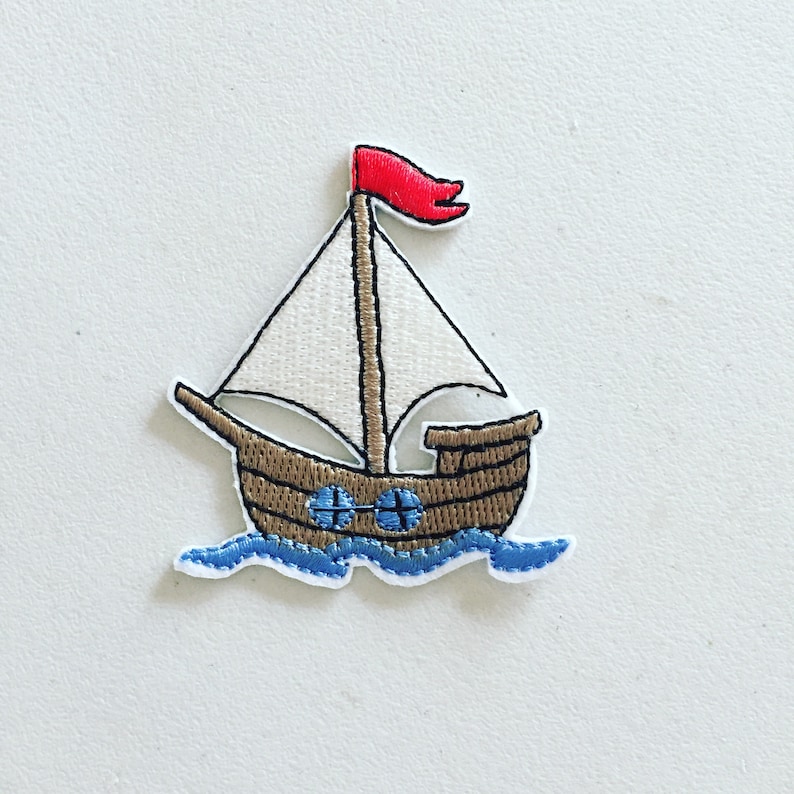 Viking Boat Iron-on Patch Nautical Badge Maritime Patch DIY - Etsy