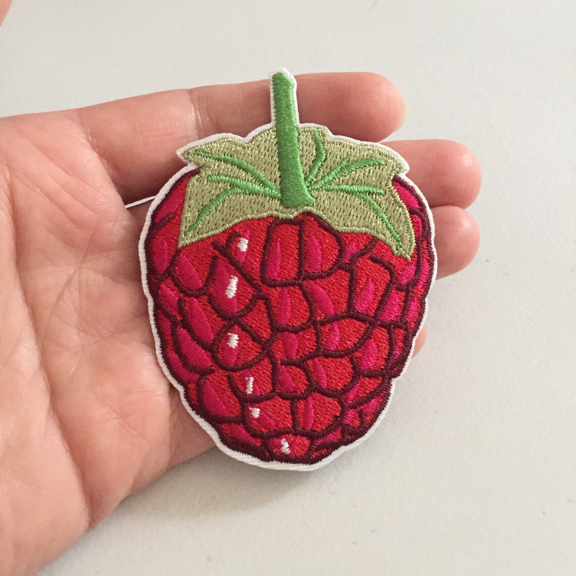 Raspberry Iron-on Patch Berry Fruit Badge Summer Fruit - Etsy