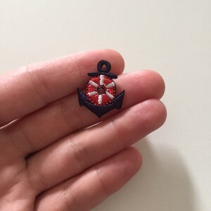 Tiny Anchor Iron-on Patch, Nautical Patch, Maritime Badge, DIY Embroidery, Anchor Embroidered ...