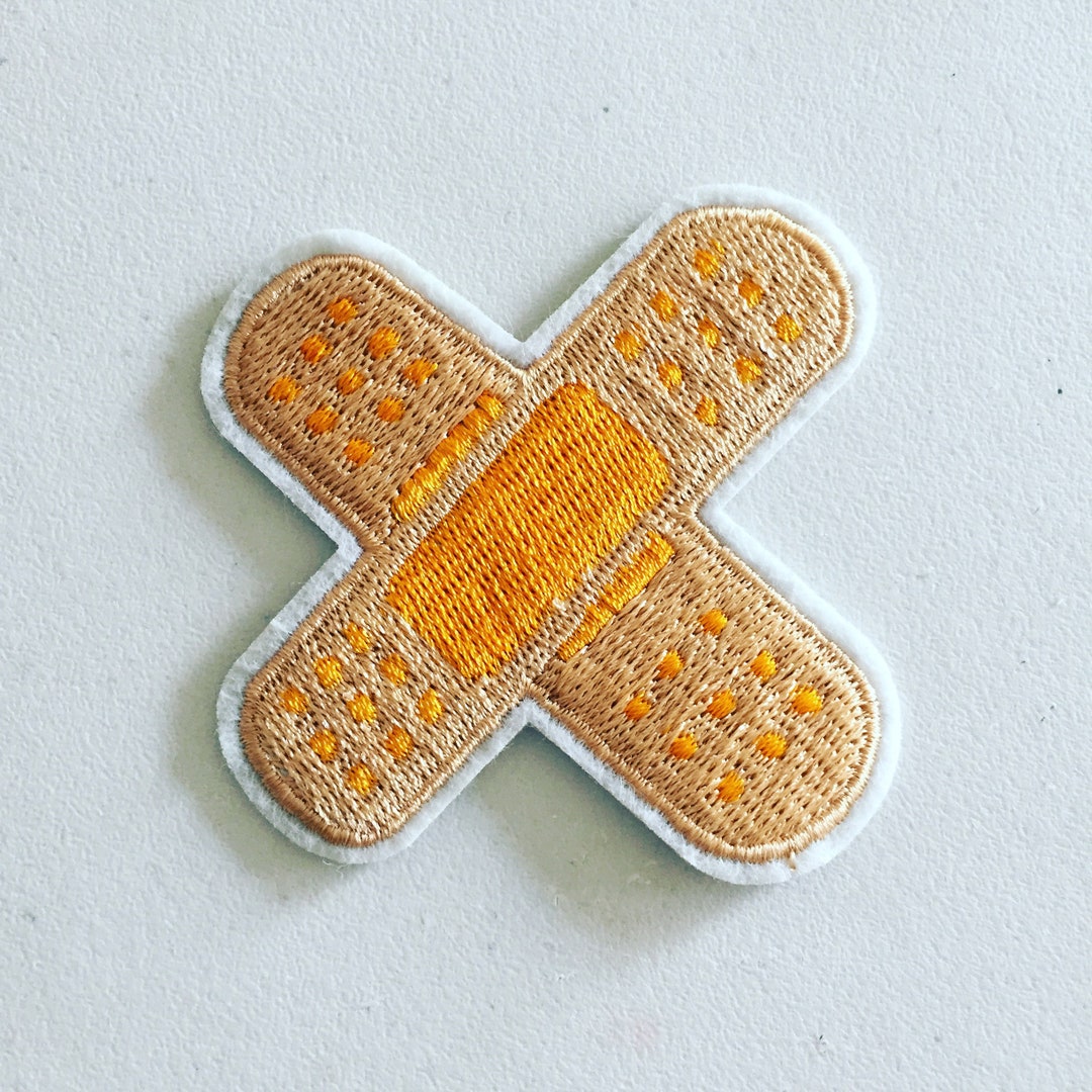 Medical Plaster Iron-on Patch: Embroidered Band-aid Badge - Etsy