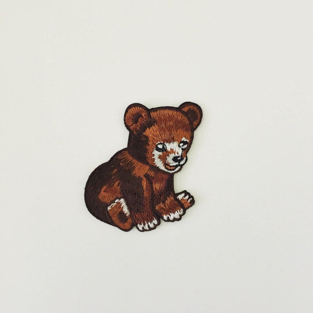 Teddy Bear Iron-on Patch, Woodland Animal Badge, Bear Badge, Kids Animal Decorative Patch, DIY ...