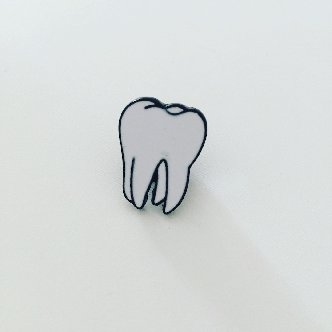 Tooth Enamel Pin, Dentist Tooth Pin, Dental Nurse Pin, Tooth Badge, Pop ...