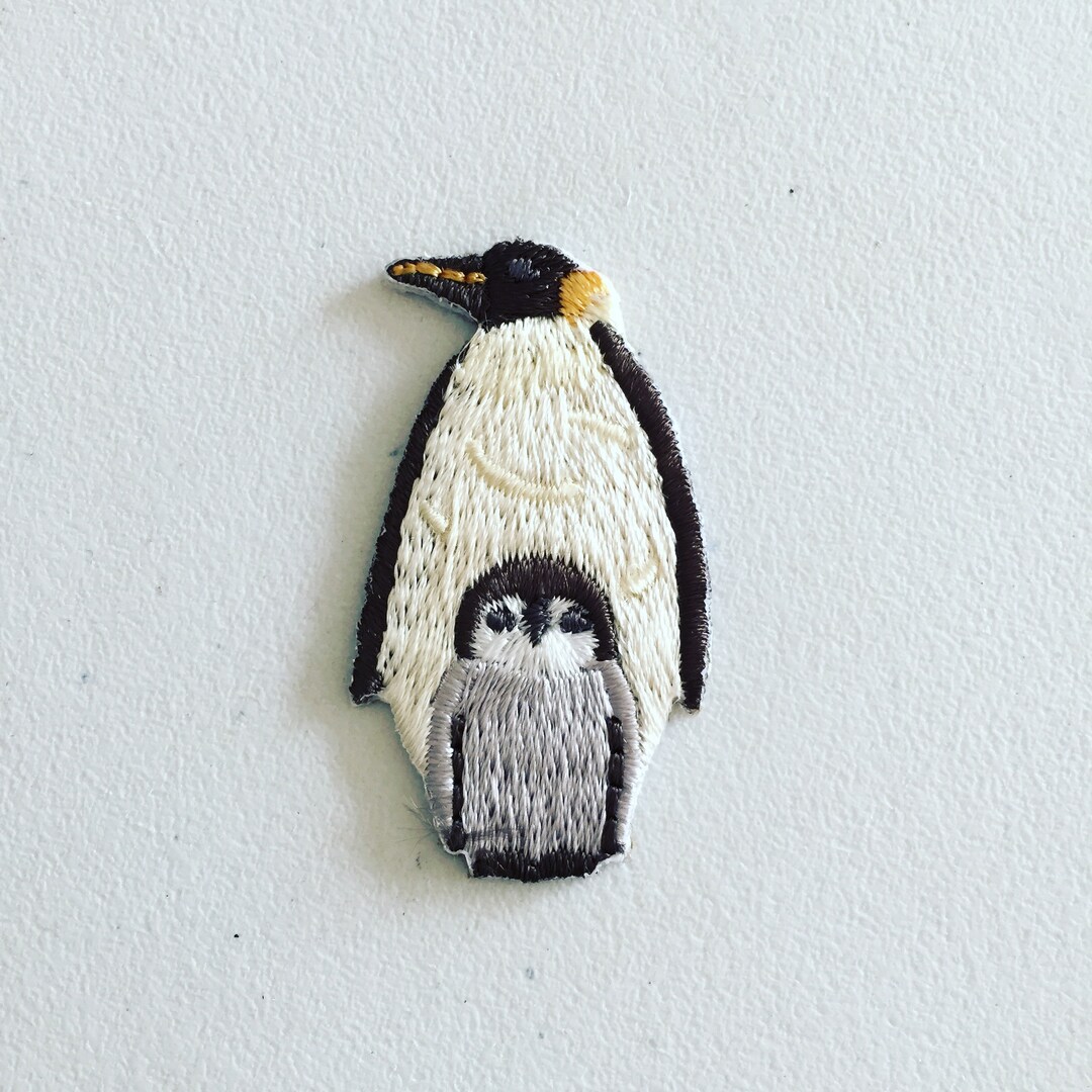 Tiny Penguin Iron-on Patch, Arctic Animal Badge, Penguin Badge ...