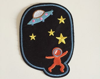 Astronaut Space Explorer Iron / Sew on Embroidered Patch Badge ...