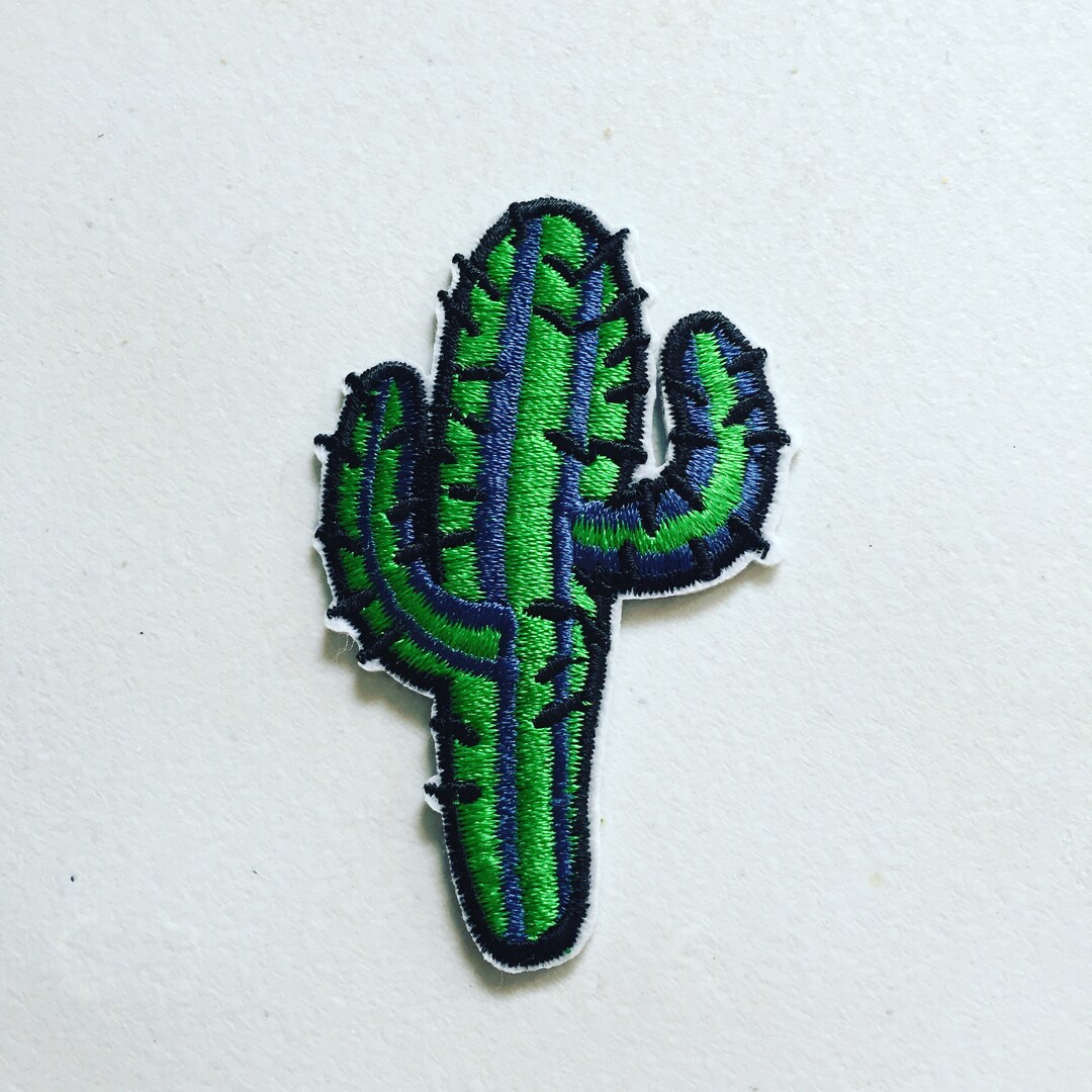 Saguaro Cactus Iron-on Patch: Embroidered Desert Applique - Etsy