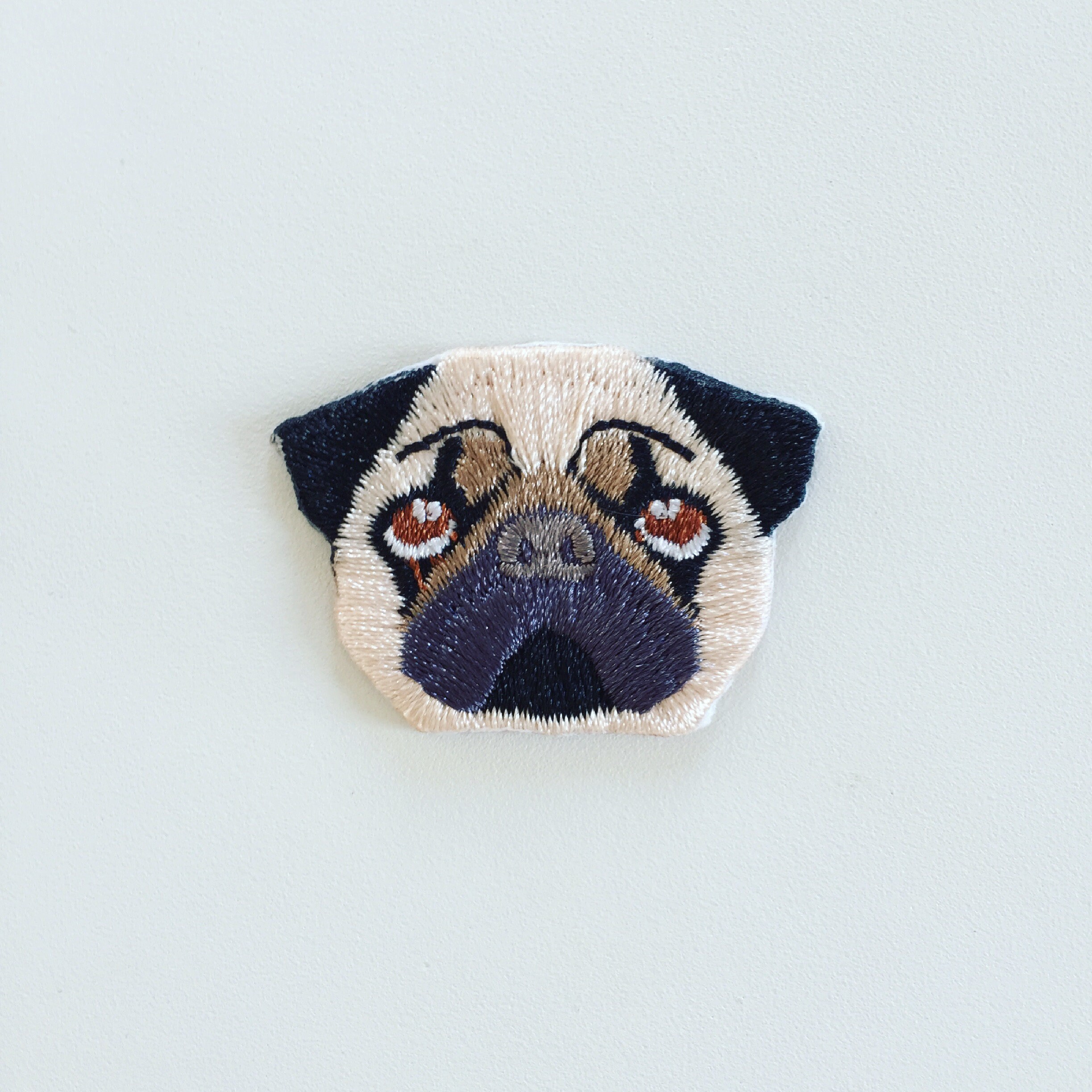 Pug Face Iron-on Patch Pug Dog Badge Doggie Patch Doggy | Etsy