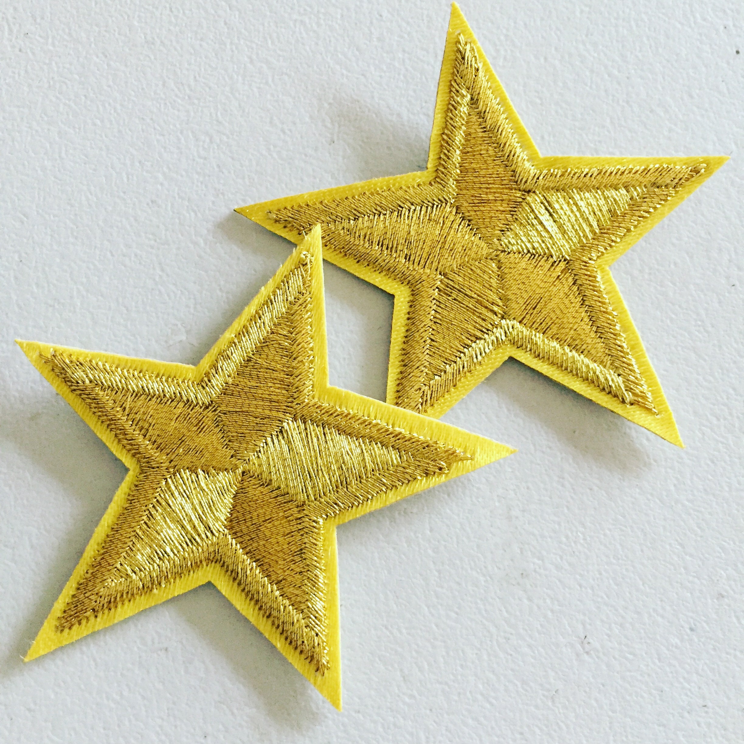 Gold Star Iron-On Patch Golden Star Badge Sparkling Girly | Etsy