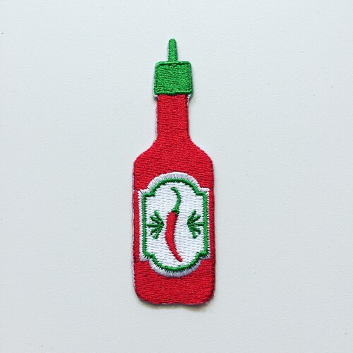 Sriracha Chilli Sauce Iron-on Patch Hot Chilli Sauce Badge - Etsy UK