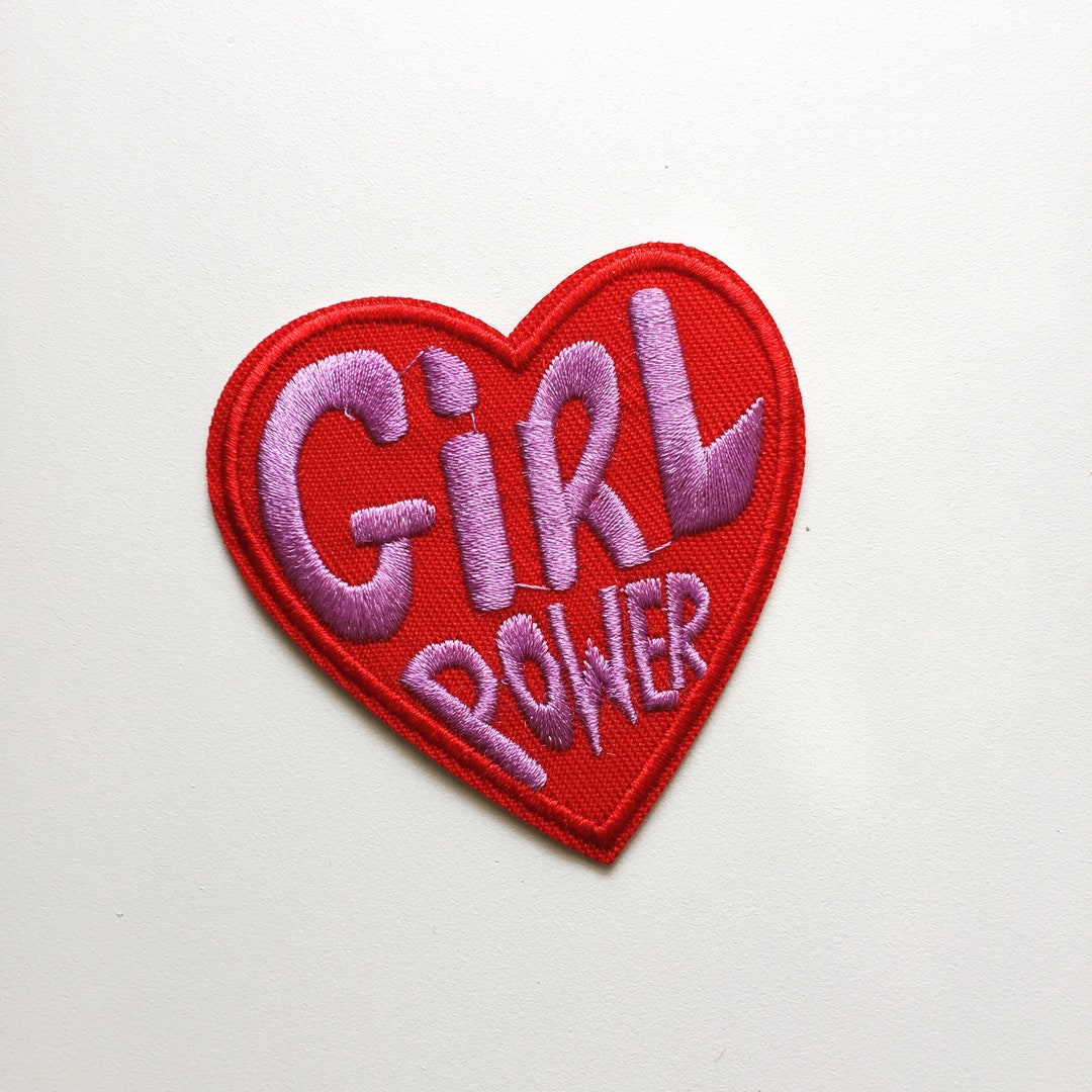 Girl Power Heart Iron-on Patch, Feminist Red Heart Badge, 90s Pop ...