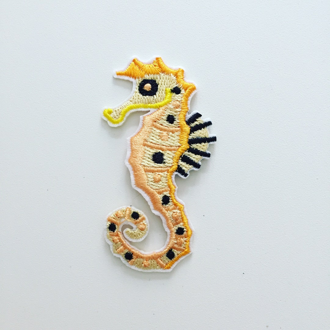 Seahorse Iron-on Badge, Marine Animal Patch, Marine Life Decorative ...