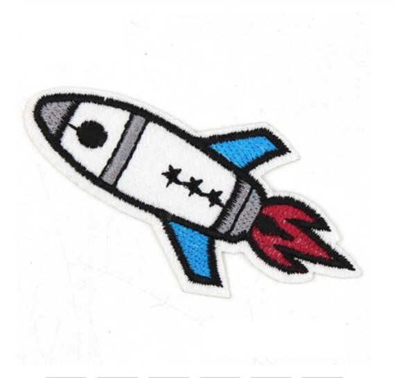 Space Rocket Iron-On Patch Space Shuttle Badge Decorative | Etsy