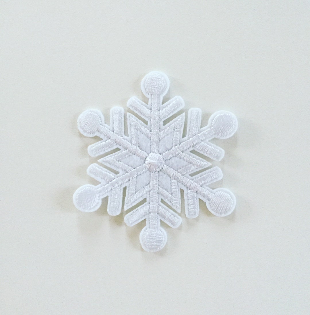 Winter Snowflake Iron-on Patch: DIY Embroidered Applique - Etsy