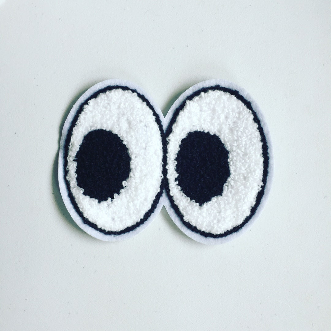 Chenille Googly Eyes Sew-on Patch: Fun Cartoon Applique - Etsy
