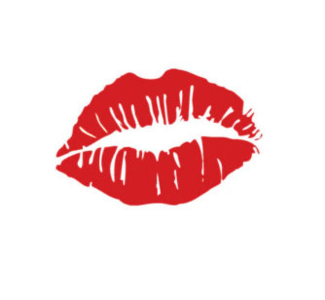 Red Kiss Lips Heat Transfer Red Lips Patch Sexy Kiss Lips Etsy