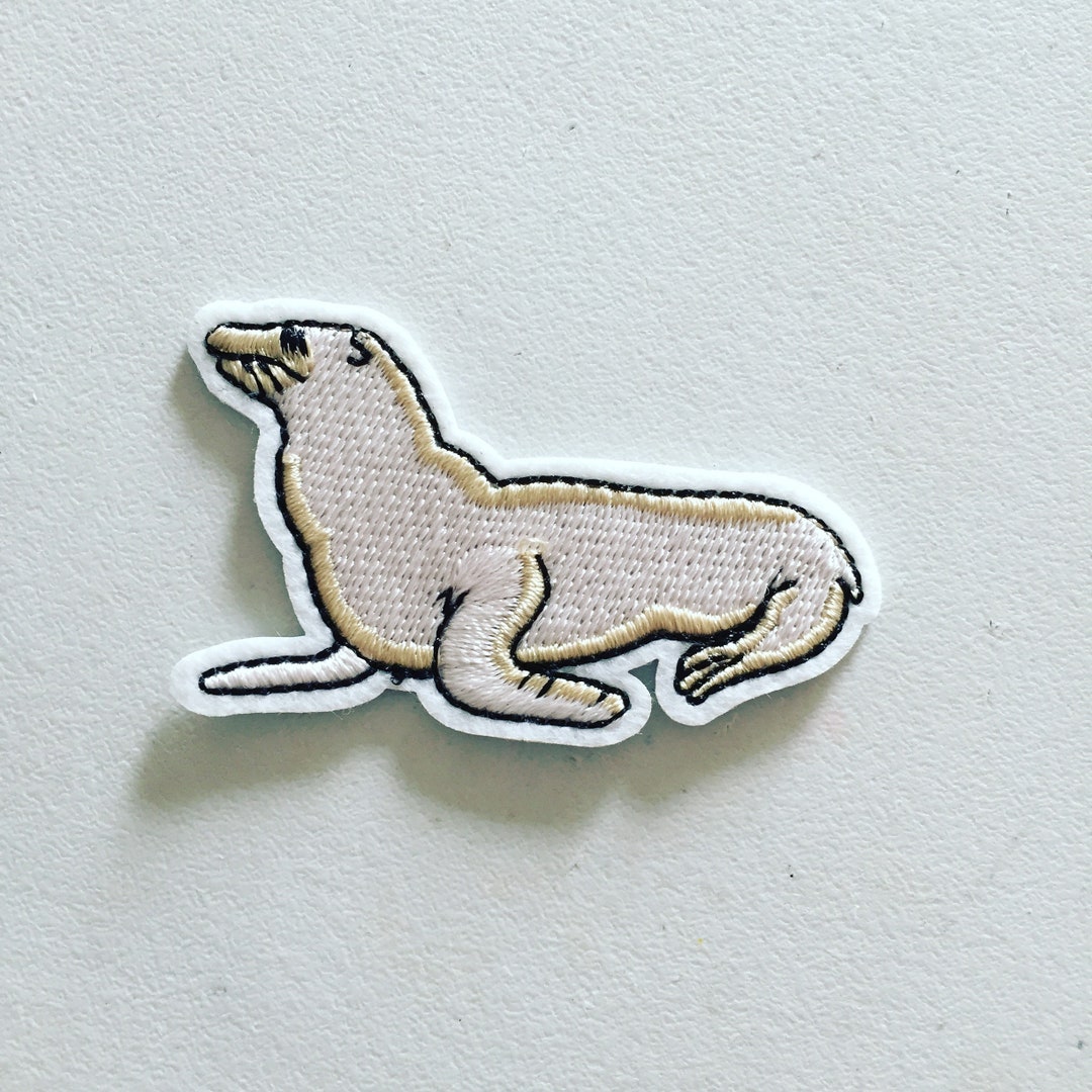 Seal Iron-on Patch, Arctic Animal Badge, Sea Lion Decorative Patch ...