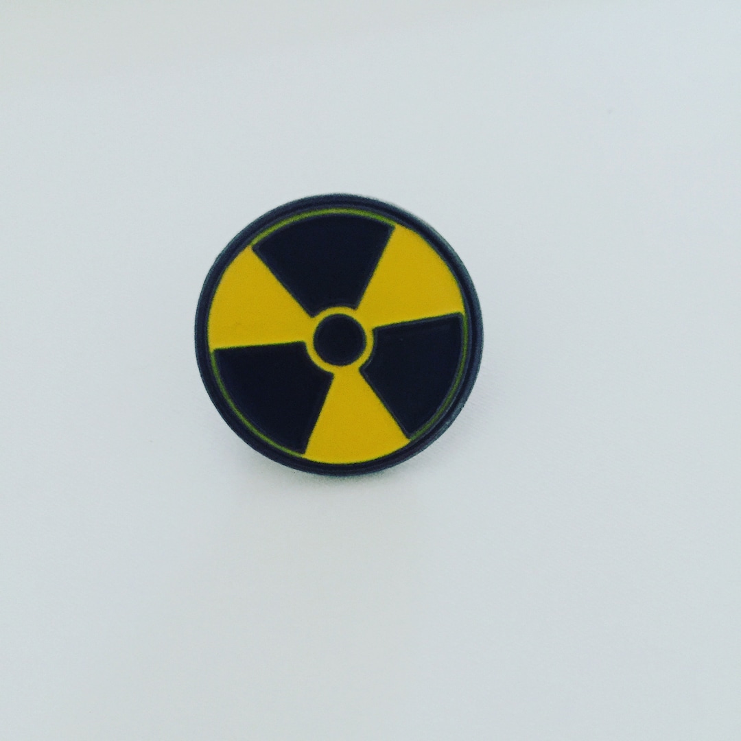 Radioactive Sign Lapel Pin, Nuclear Radiation Enamel Pin, Radiation ...