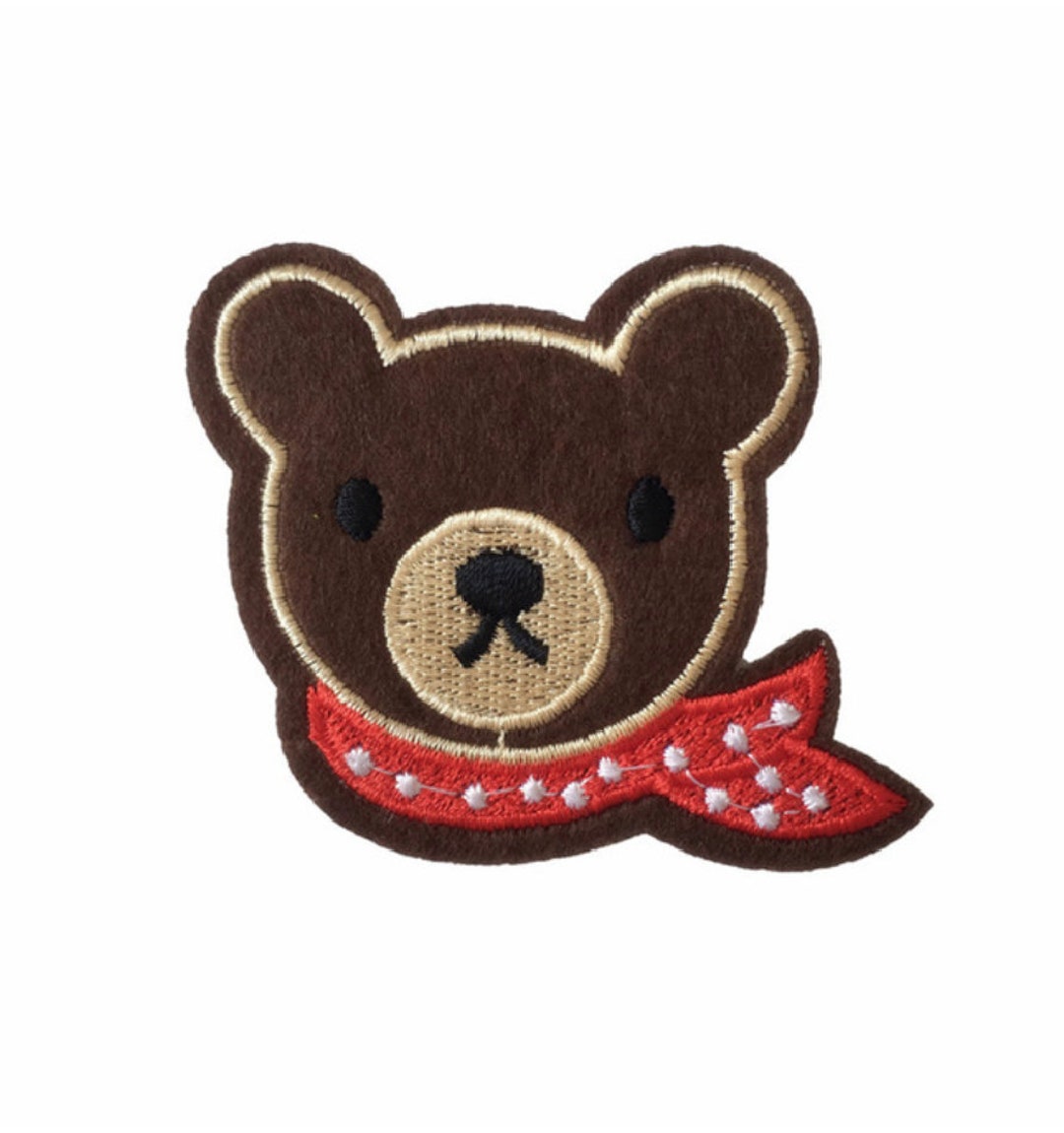 Brown Teddy Bear Iron-on Patch, Woodland Animal Badge, Kids Animal Decorative Patch, DIY ...