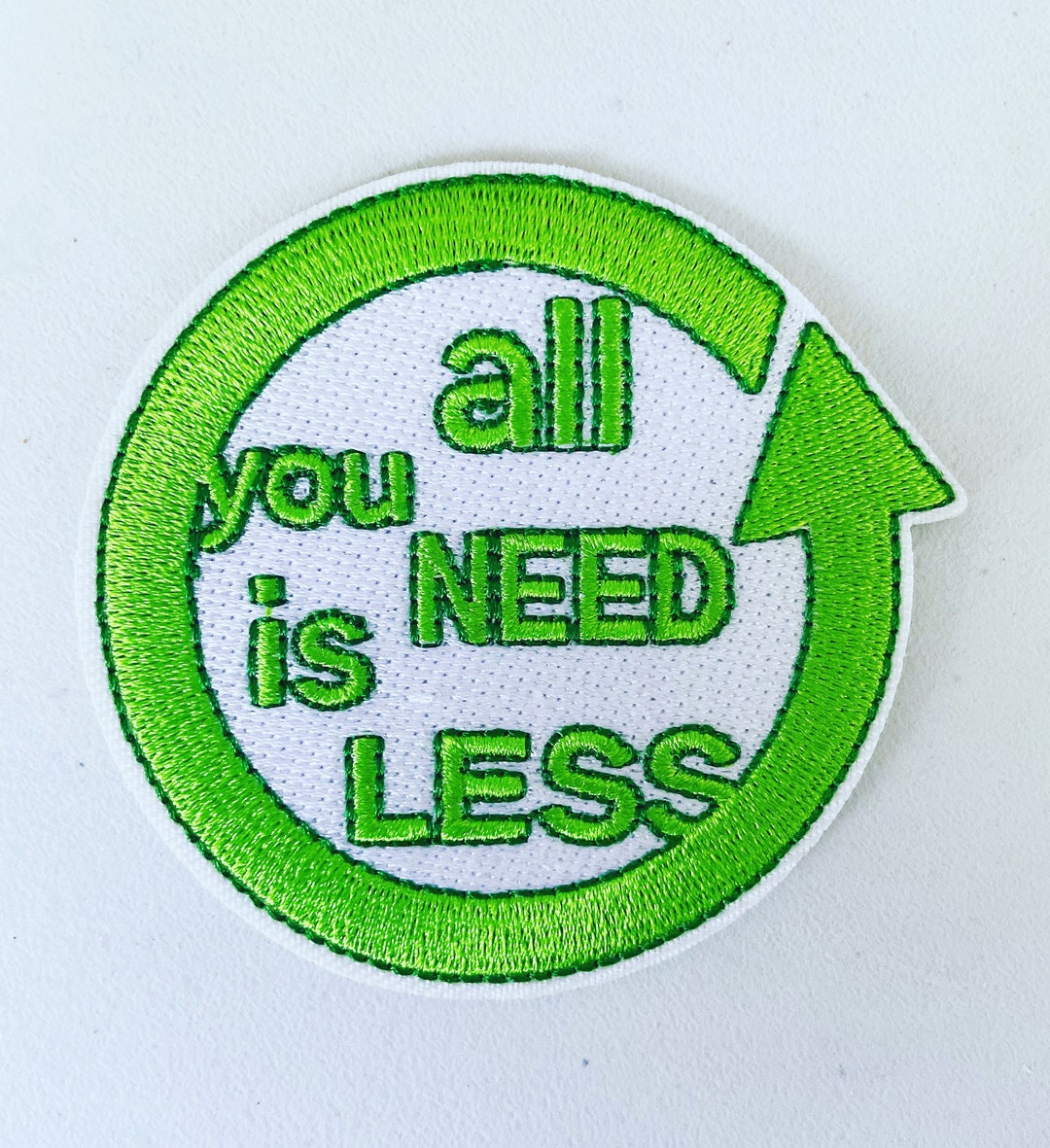 Recycling Symbol Iron-on Patch, Environmental Activism Badge, Green ...