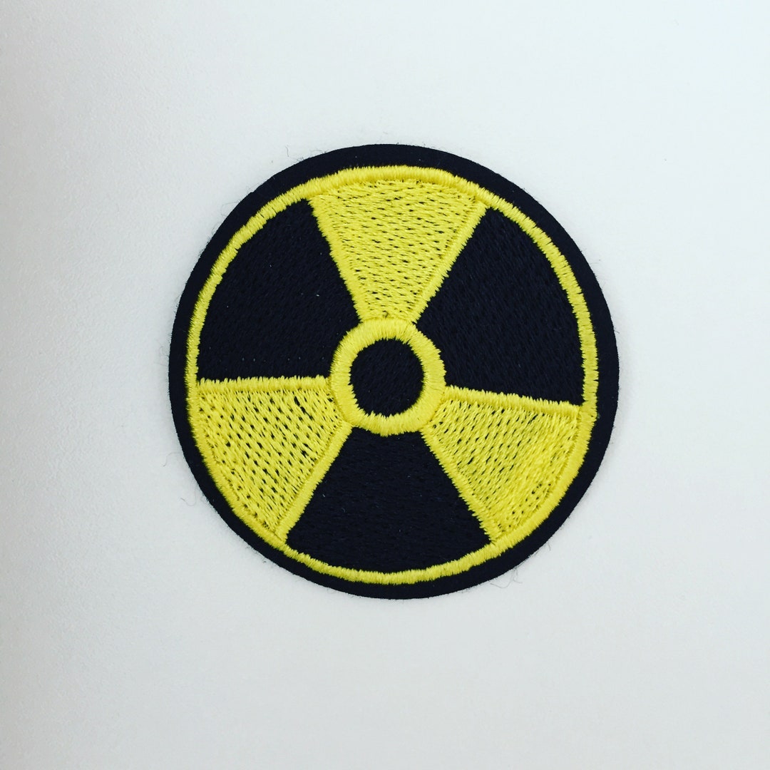 Nuclear Radiation Iron-on Patch, Biohazard Symbol Badge, Radioactive ...
