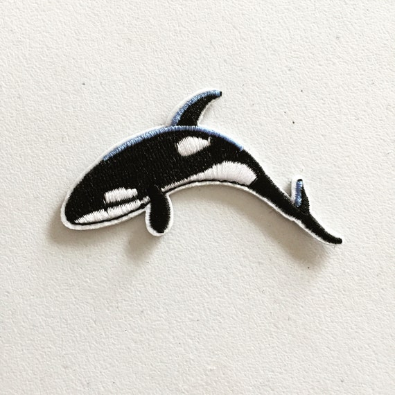 Orca Whale Iron-on Patch Orca Whale Badge Marine Animal | Etsy