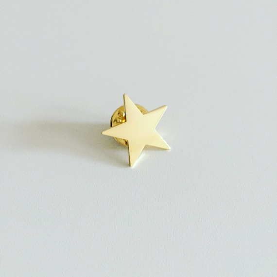 Golden Star Metal Pin Star Metal Badge Twinkle Star Pinback - Etsy