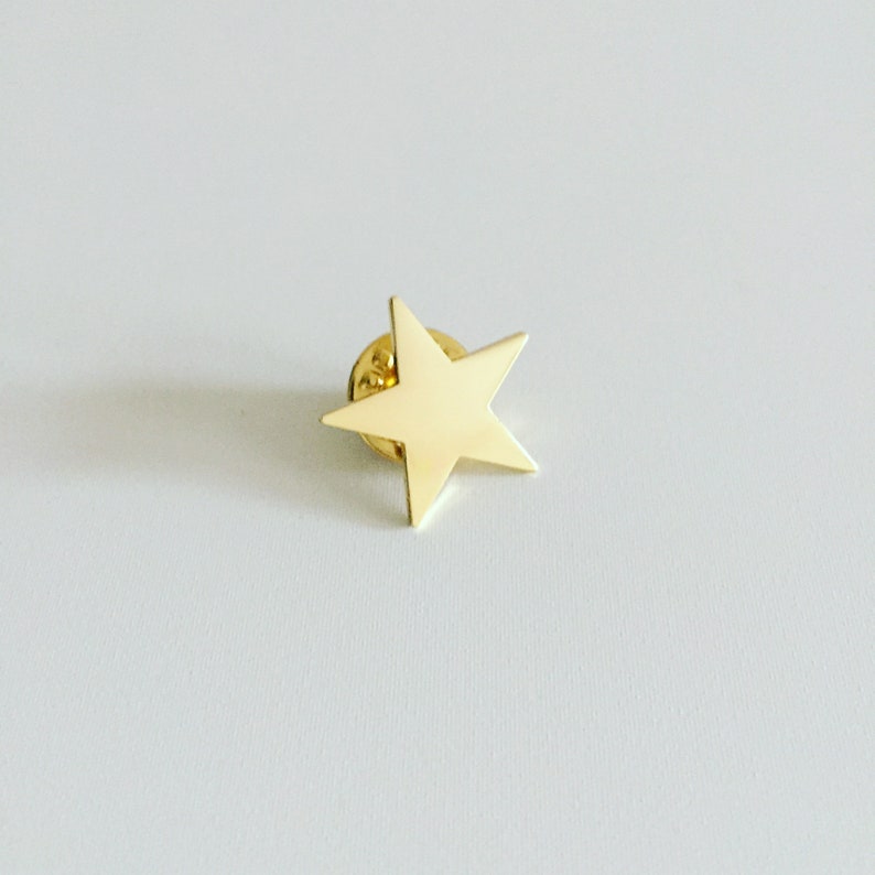 Golden Star Metal Pin Star Metal Badge Twinkle Star Pinback | Etsy UK