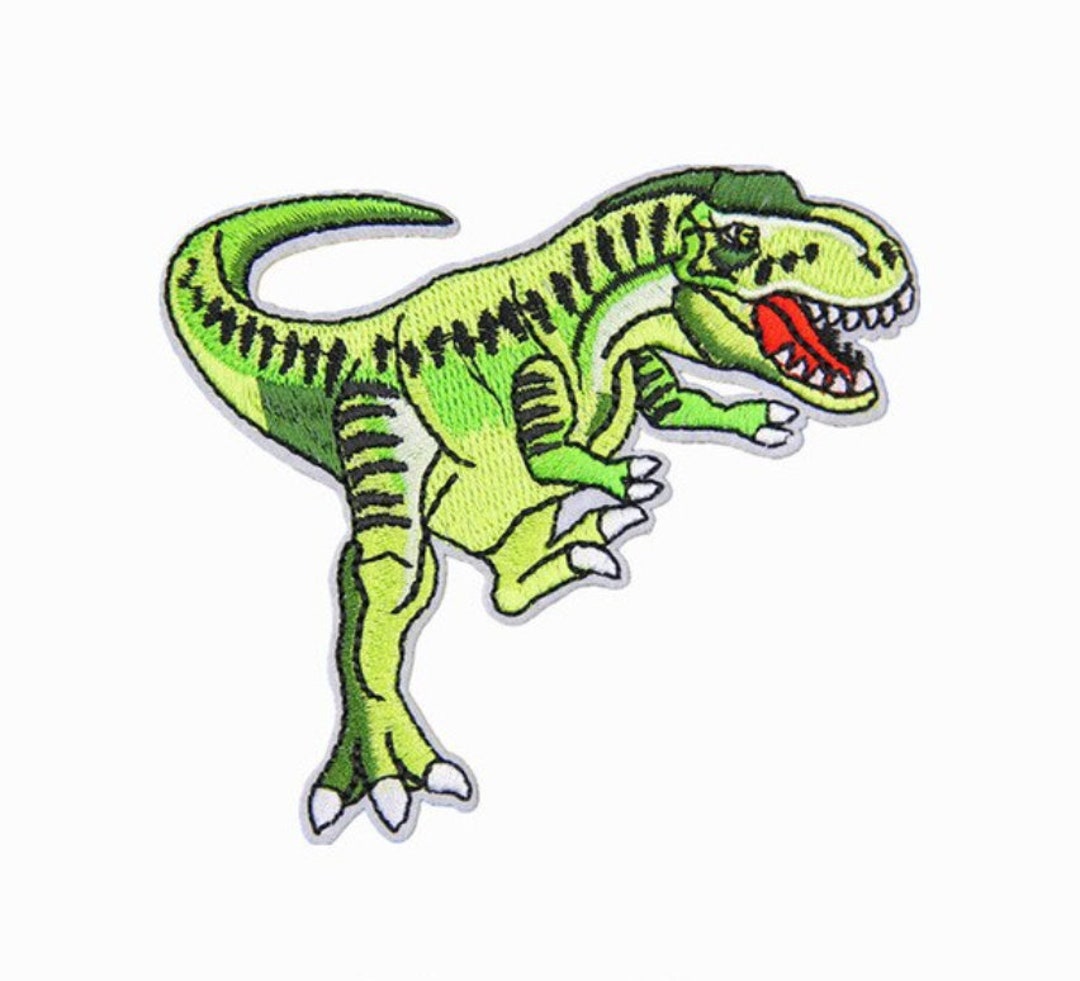 T-rex Dinosaur Iron-on Patch: Embroidered Dino Applique - Etsy
