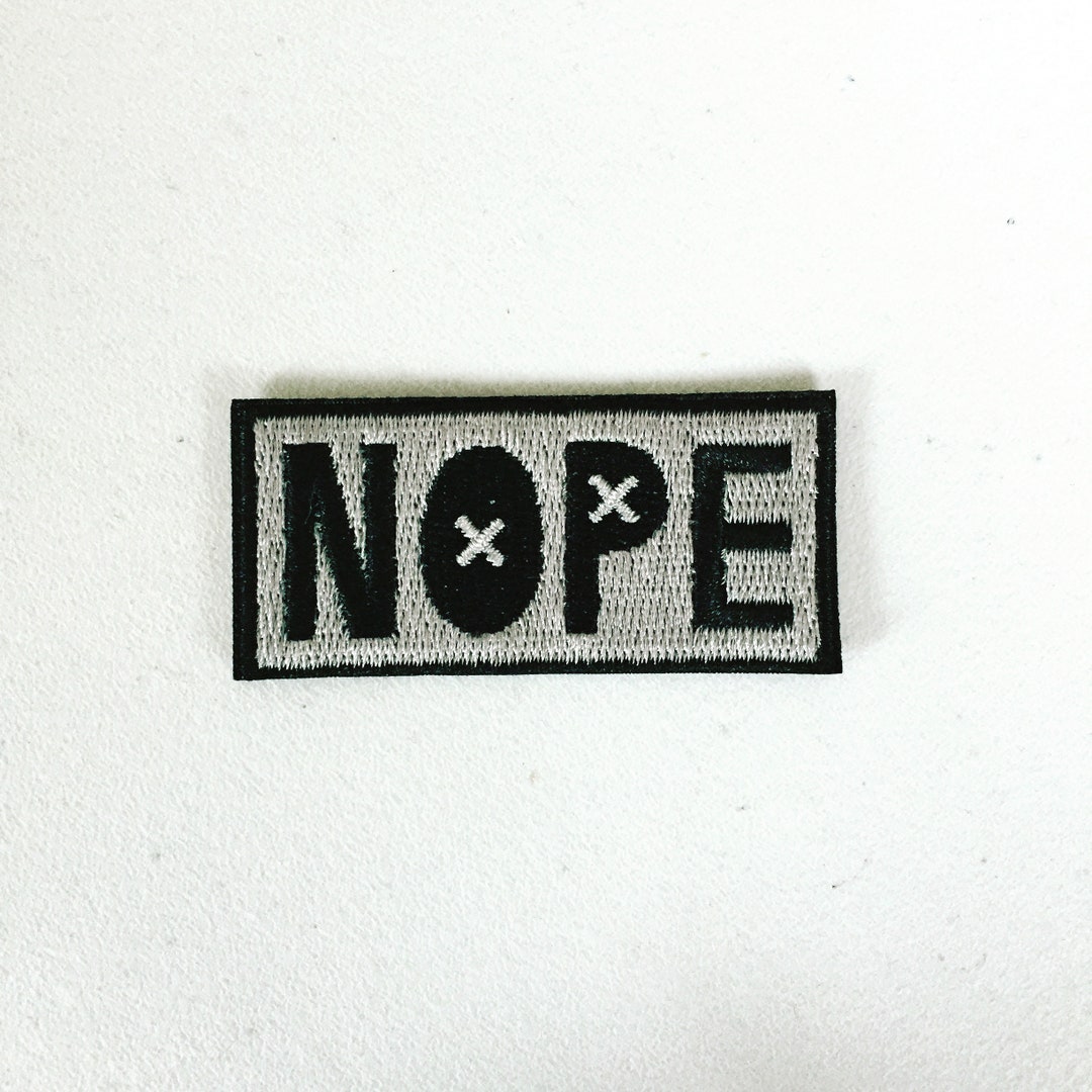 Nope Pop Culture Lettering Iron-on Patch, No Word Decorative Badge ...