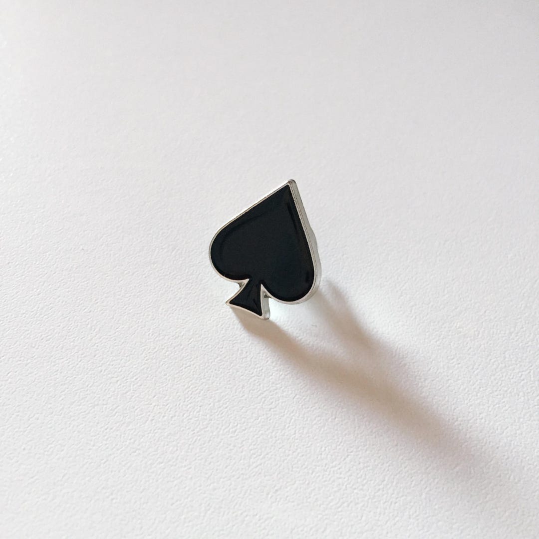 Spades Symbol Enamel Pin, Poker Cards Lapel Pin, Spades Badge, Pop ...