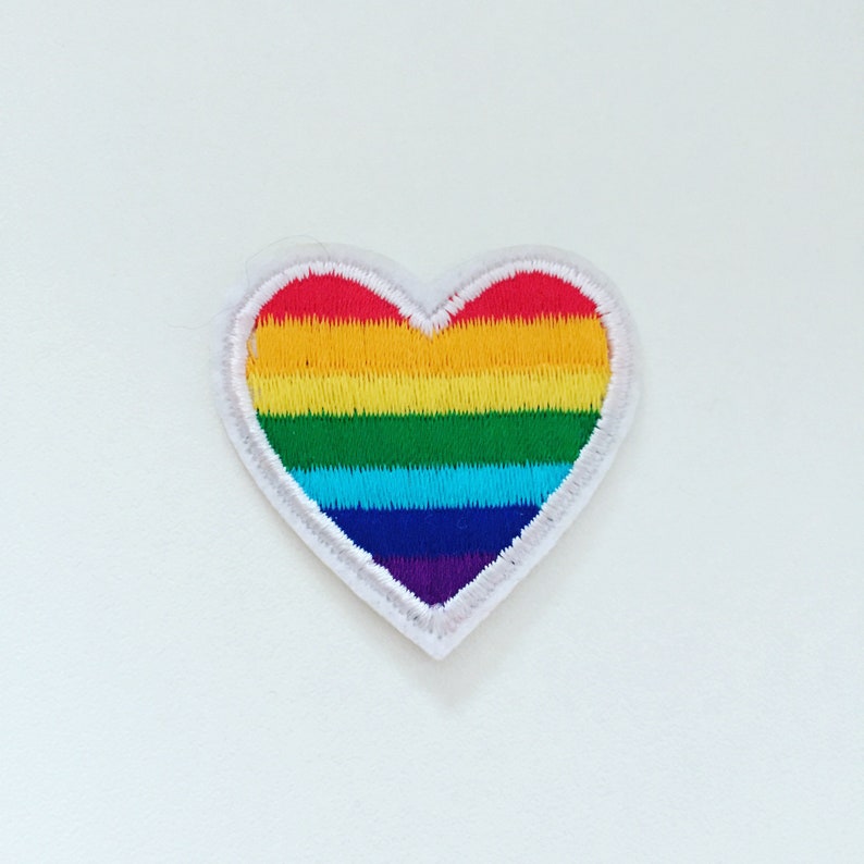 LGBTQ Love Heart Iron-on Patch LGBTQ Flag Heart Badge DIY - Etsy