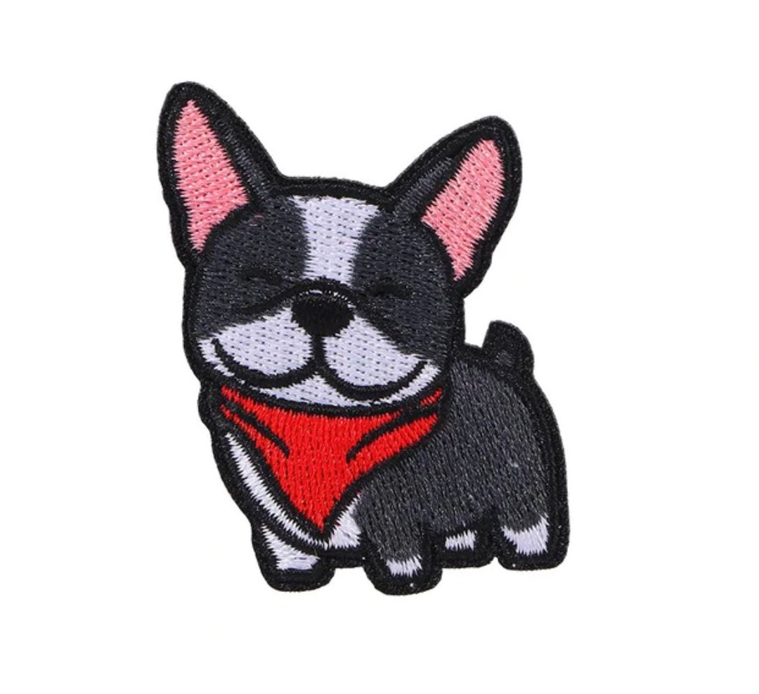 Frenchie Dog Patch, French Bulldog Iron-on Badge, Animal Patch, DIY ...