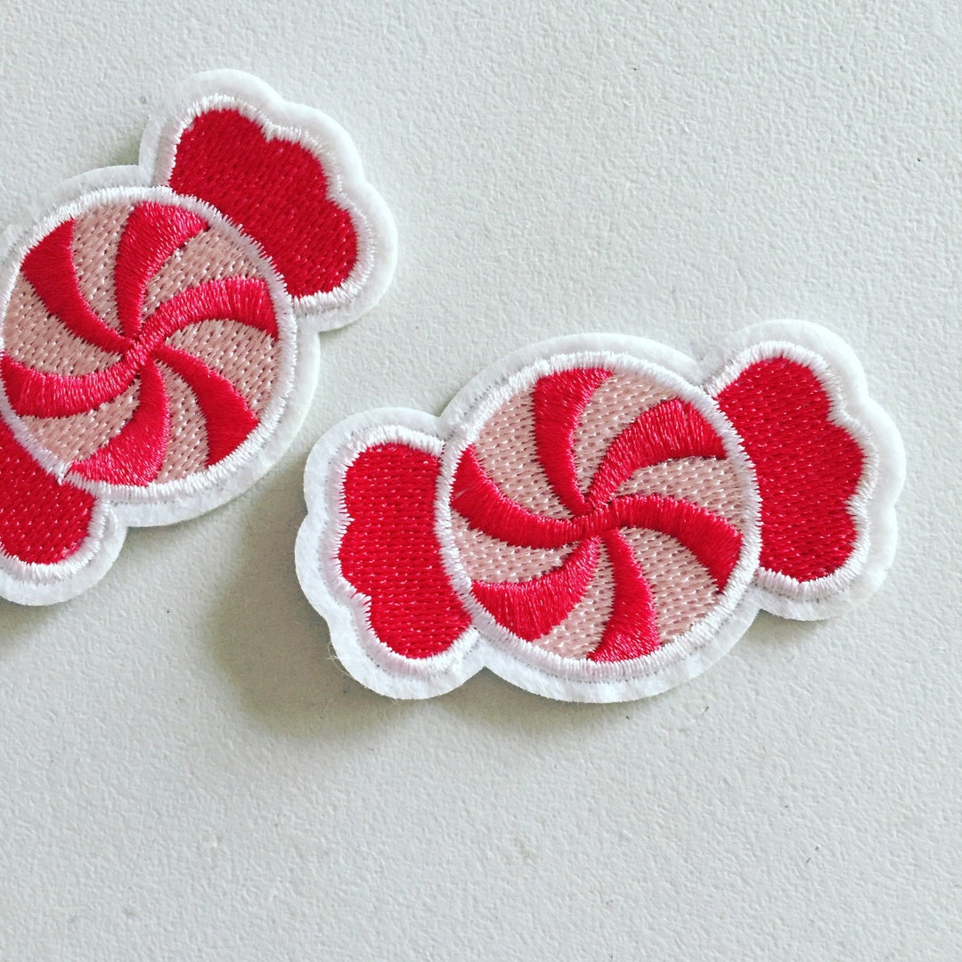 Candy Swirl Iron-on Patch: Embroidered Applique Badge - Etsy
