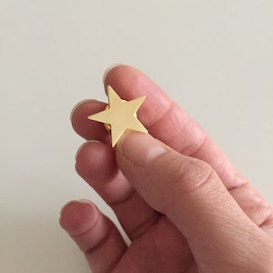 Golden Star Metal Pin, Star Metal Badge, Twinkle Star Pinback Button ...