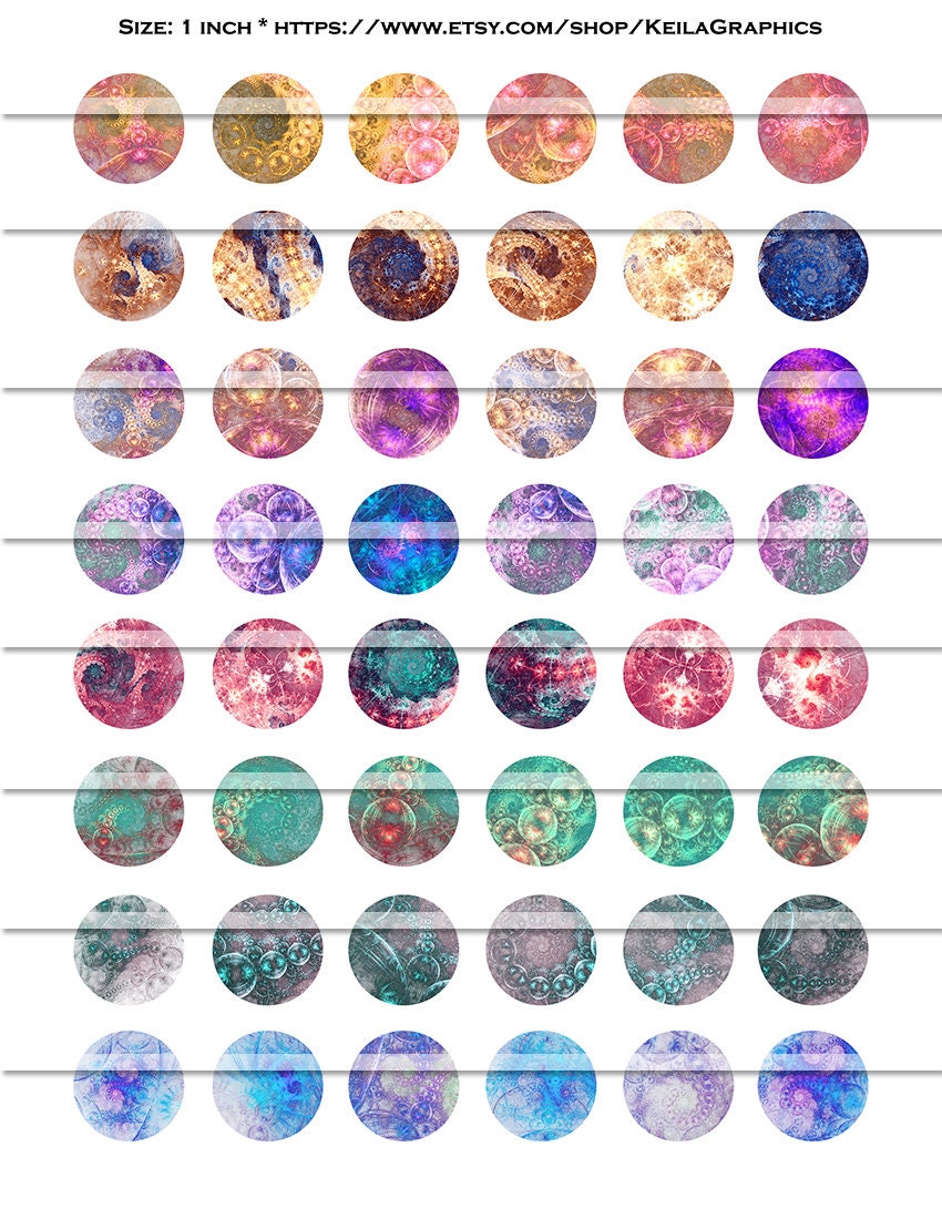 Digital Collage Sheet - Instant Download - Circle Size 2" + 1.5" + 1.25 ...