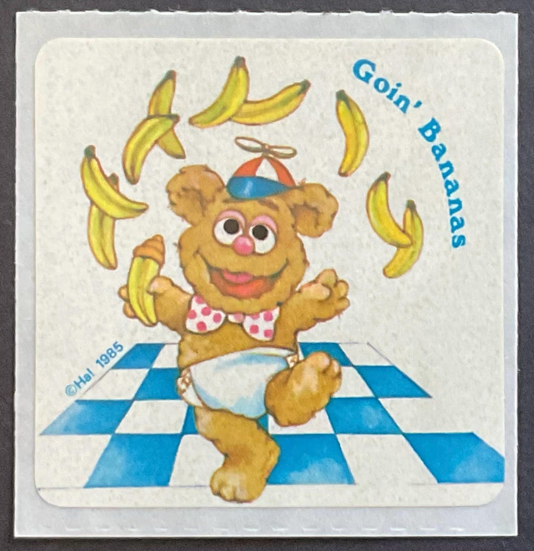 Vintage Stickers - Scratch & Sniff - Muppet Babies - Fozzie Bear ...