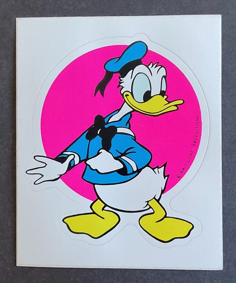 1 Large Mod of VINTAGE Stickers - Disney - Donald Duck #2 - I COMBINE ...