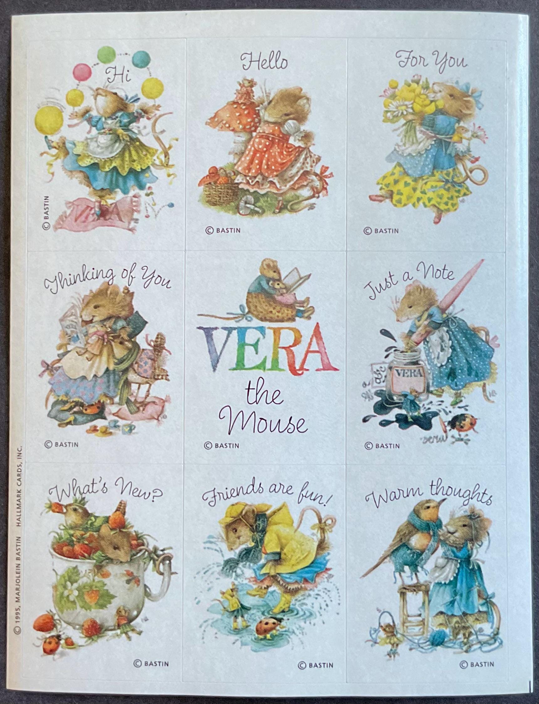 Vera the Mouse - Vintage Stickers - HALLMARK - Marjolein Bastin - I ...