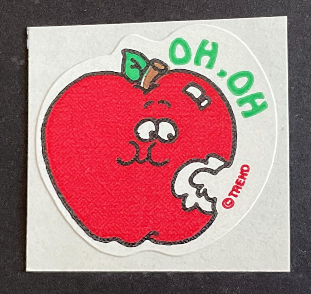 Vintage Stickers - Scratch & Sniff - Trend - Juicy Apple - I COMBINE ...