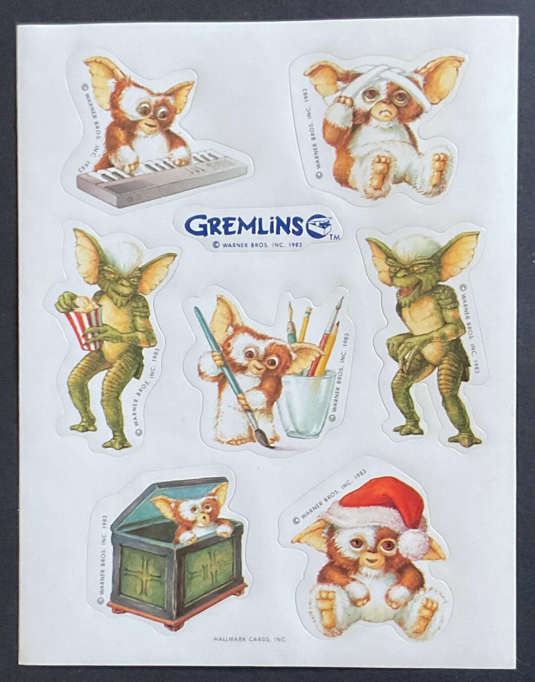 VINTAGE Stickers - Hallmark - Gremlins Gizmo - I COMBINE SHIPPING ...