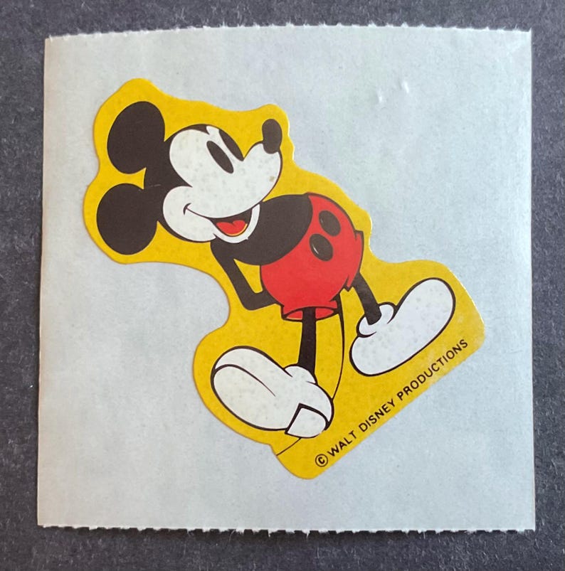 Vintage Stickers - 2X2 Square - HALLMARK - Mickey Mouse - I COMBINE ...