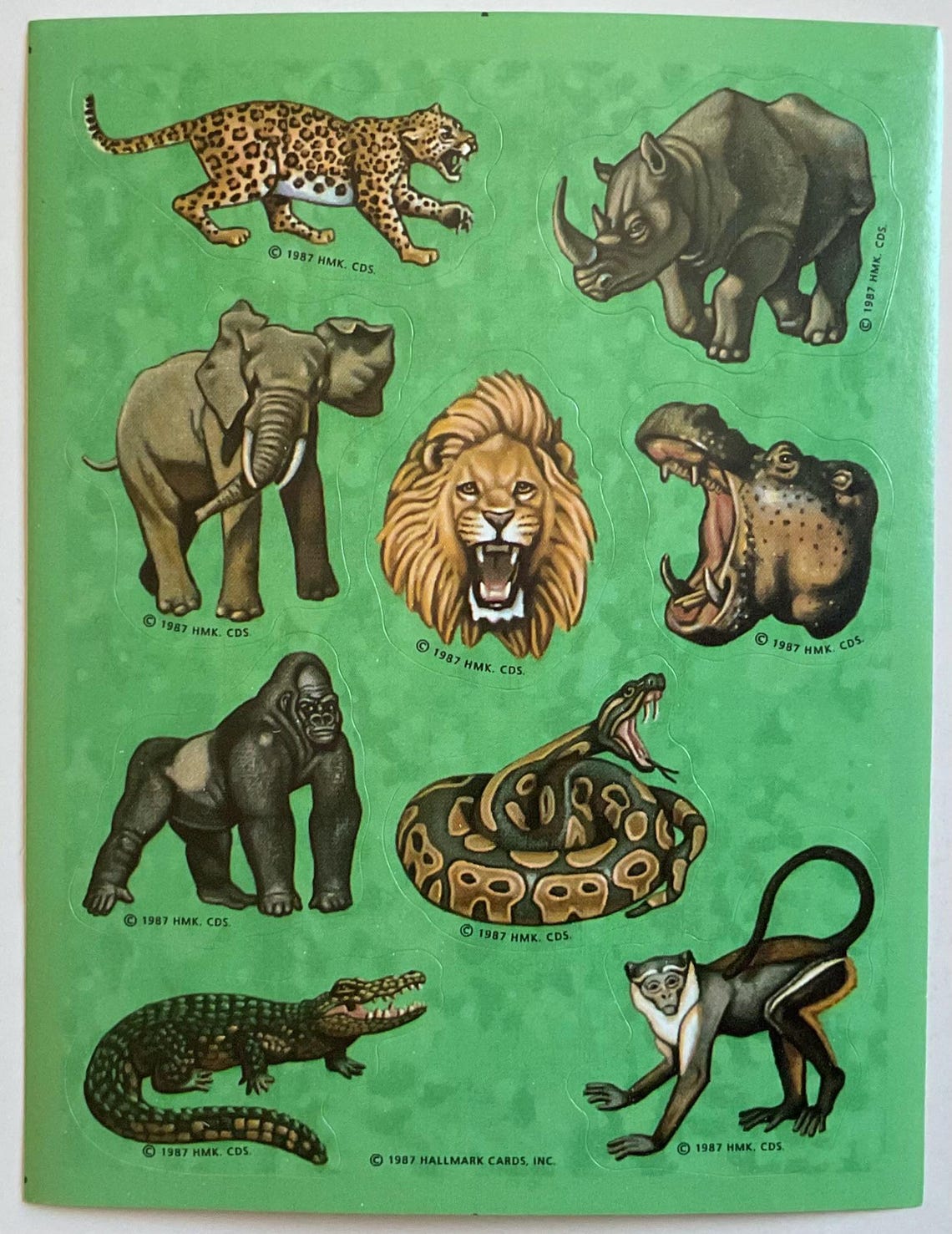 Vintage Stickers - HALLMARK - Wild Animals - I COMBINE SHIPPING - Dated ...