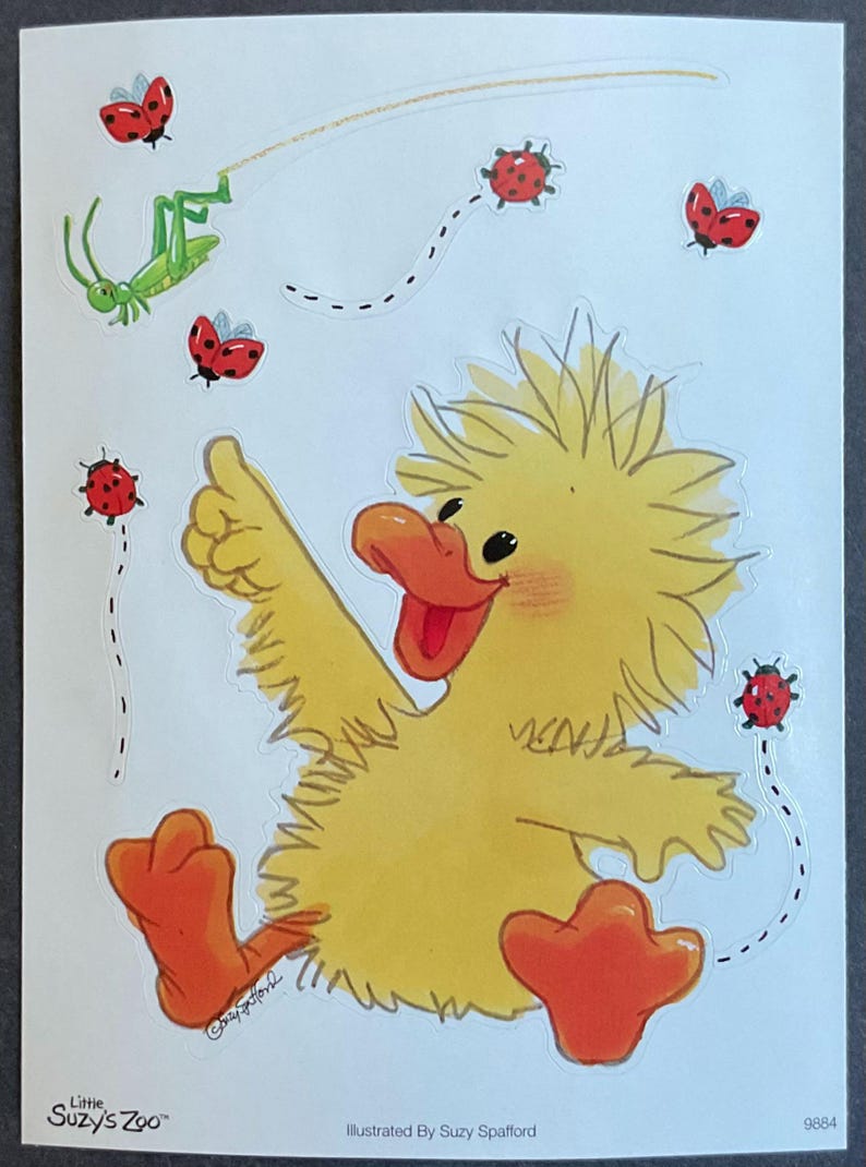 A Sheet of VINTAGE Stickers - Suzy’s Zoo - Witzy Duck - I COMBINE ...