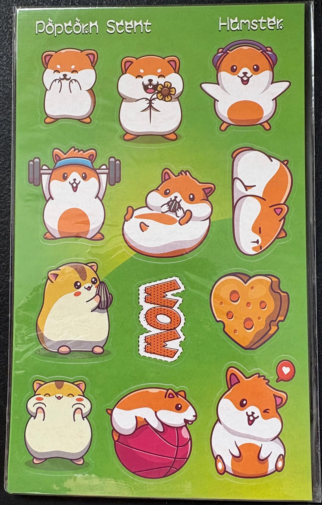 HORIECHALY Stickers - SCRATCH & SNIFF - Popcorn - Hamster - Wonderful ...
