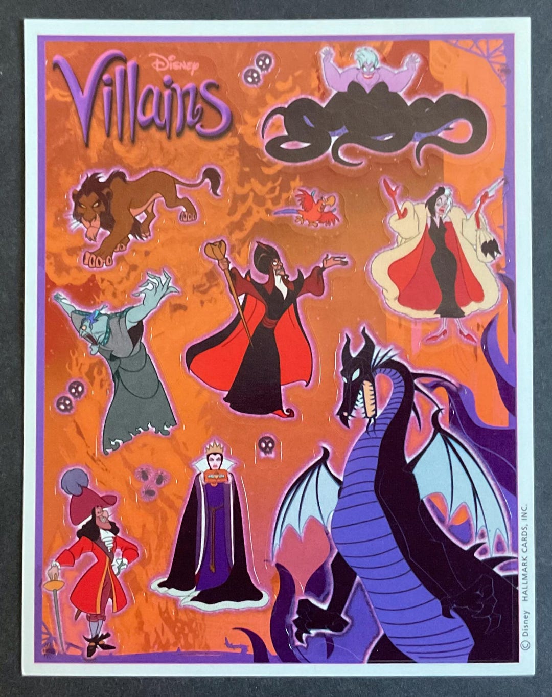 Vintage Stickers - Disney - HALLMARK - Villains - I COMBINE SHIPPING - Etsy