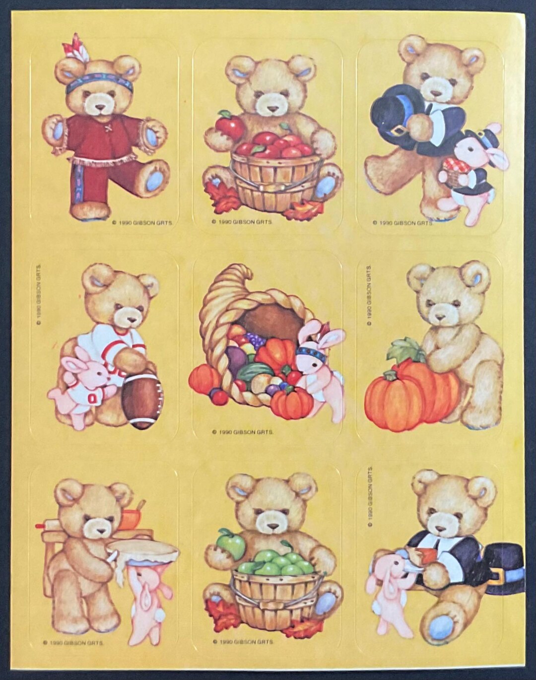 VINTAGE Stickers - Gibson - Teddy Bears - I COMBINE SHIPPING - Dated ...