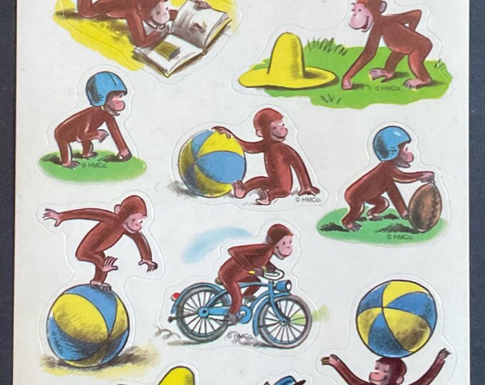 VINTAGE Stickers - American Greetings - Curious George - I COMBINE ...