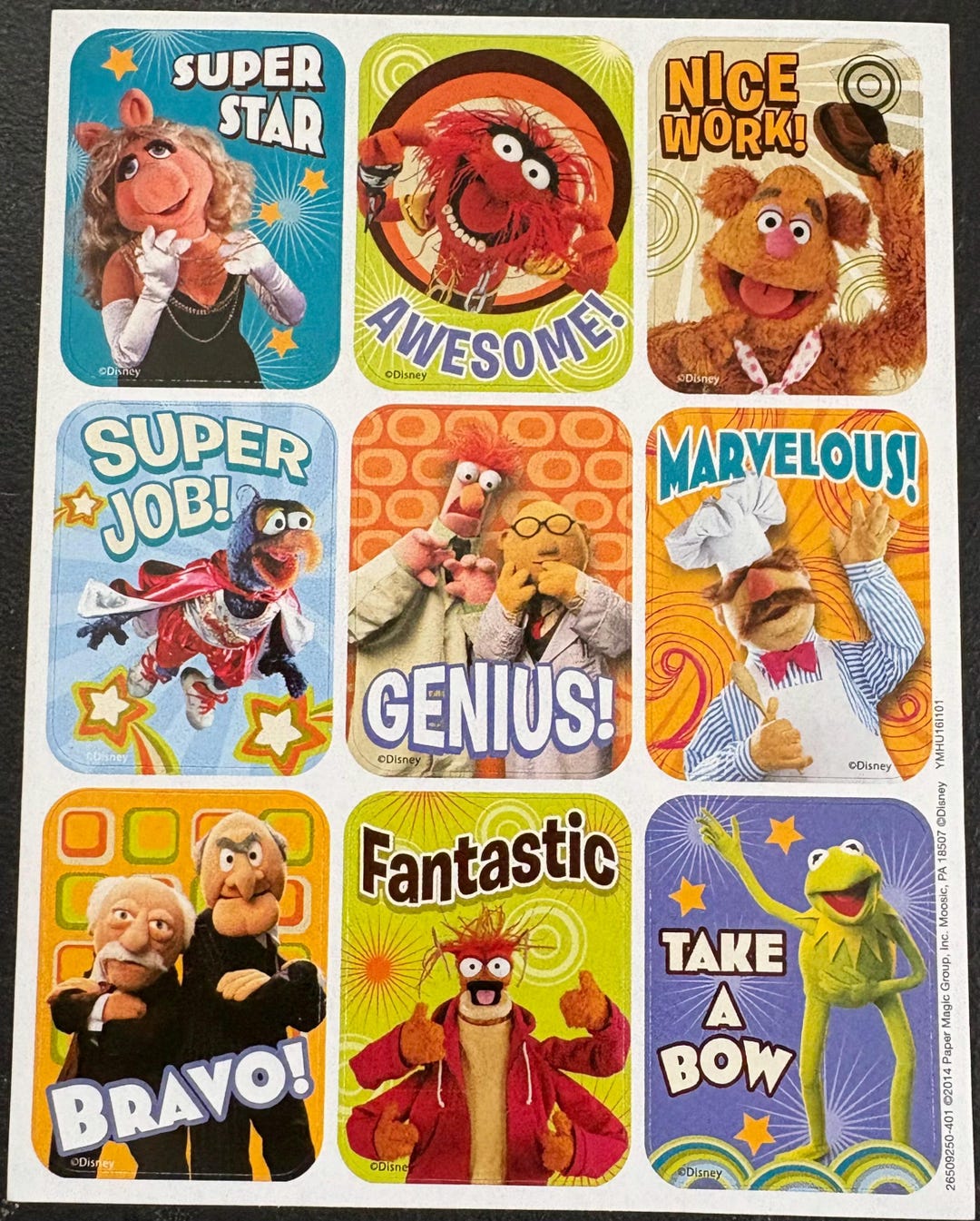 Vintage STICKERS - Paper Magic - THE MUPPETS - Dated 2014 - Etsy